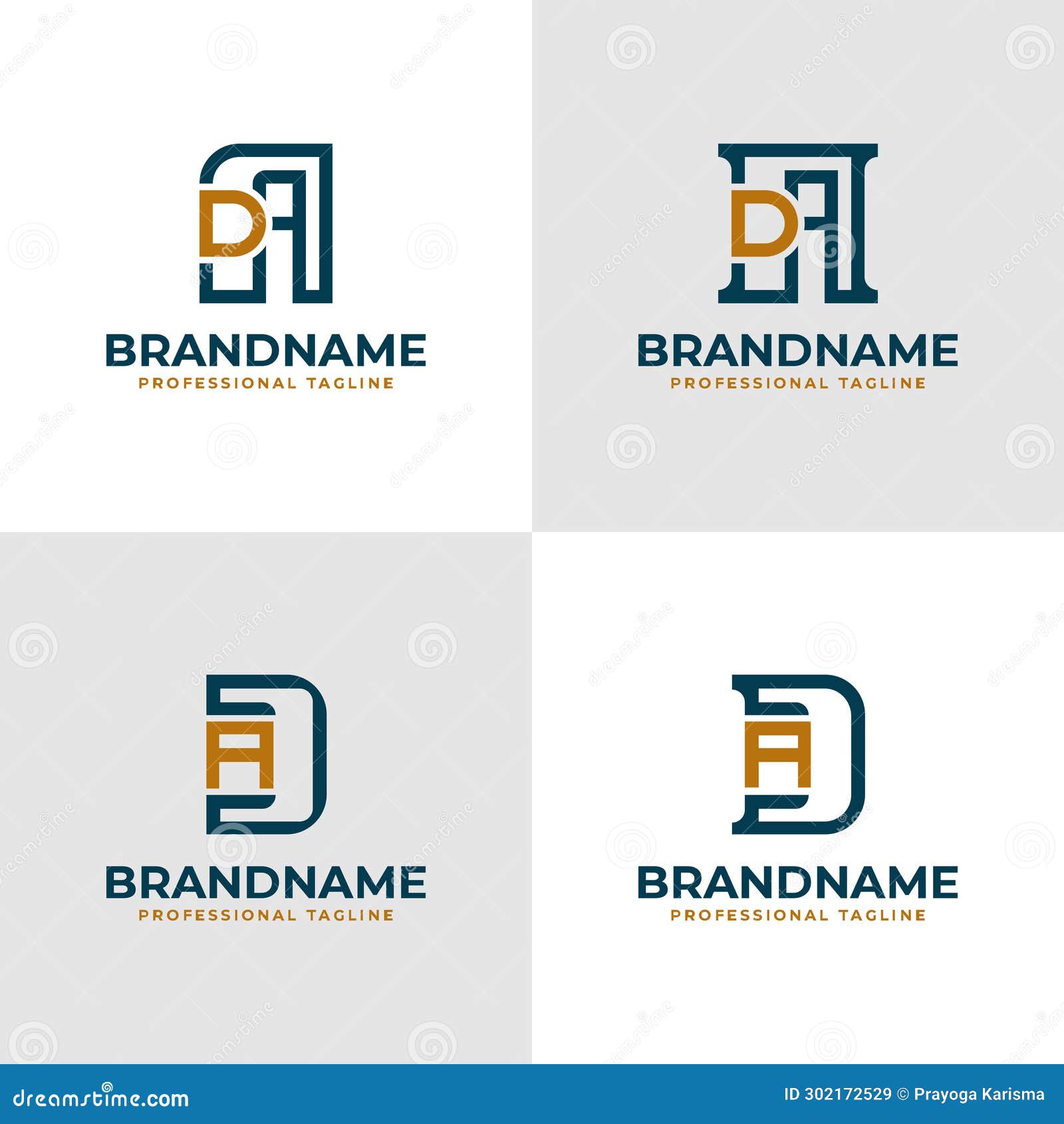 Elegant Letter AD and DA Monogram Logo, Suitable for Business with AD ...
