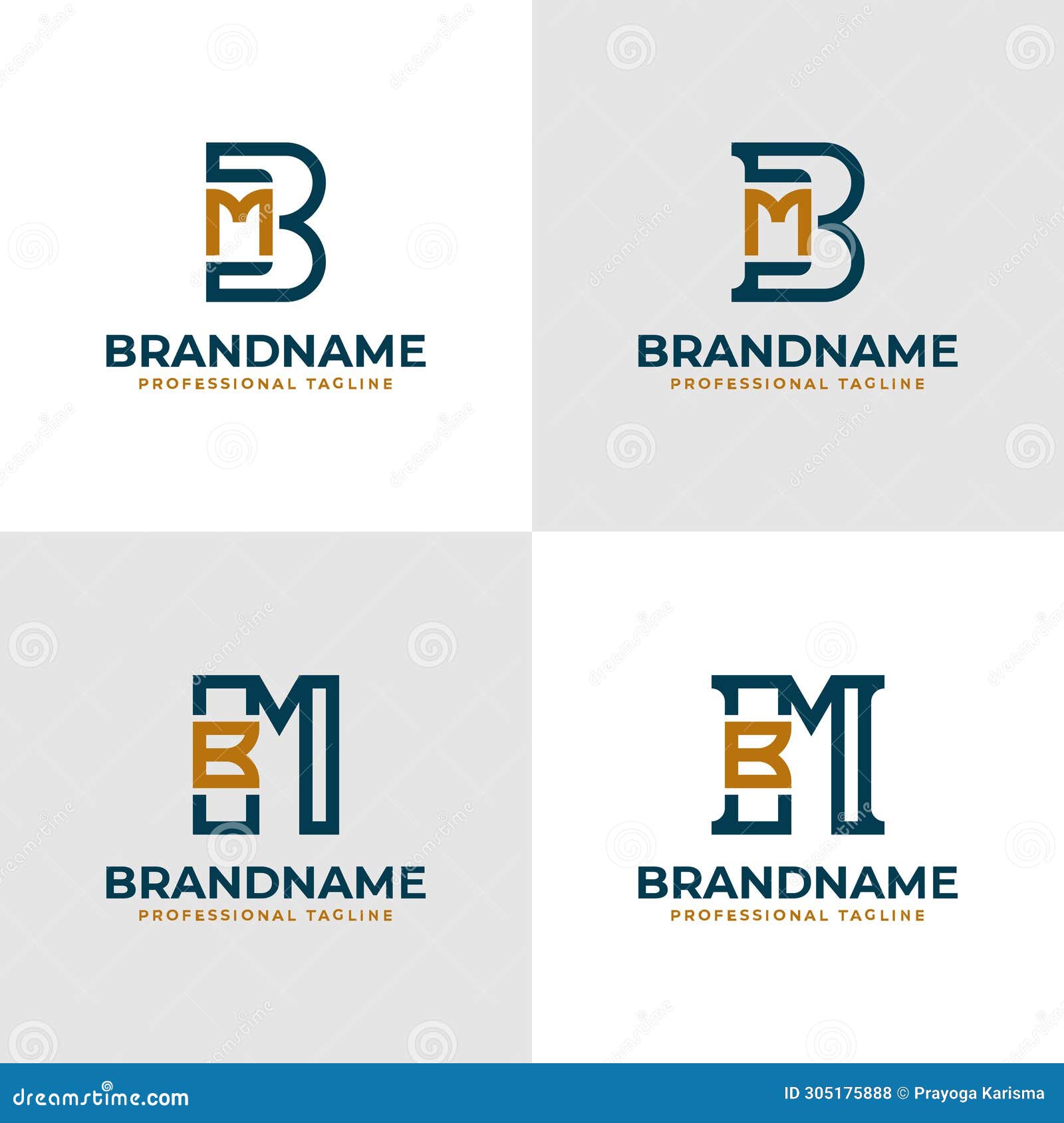 Elegant Letter BM and MB Monogram Logo, Suitable for Business with BM ...