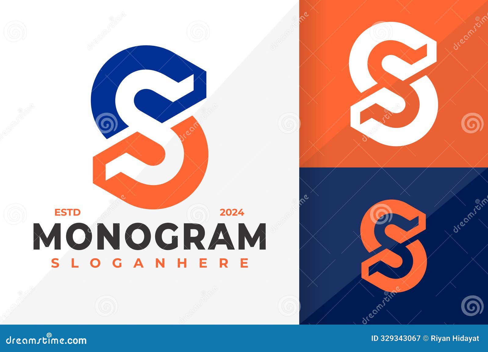 Elegant Letter S Monogram Logo Design Vector Symbol Icon Illustration Stock Illustration ...