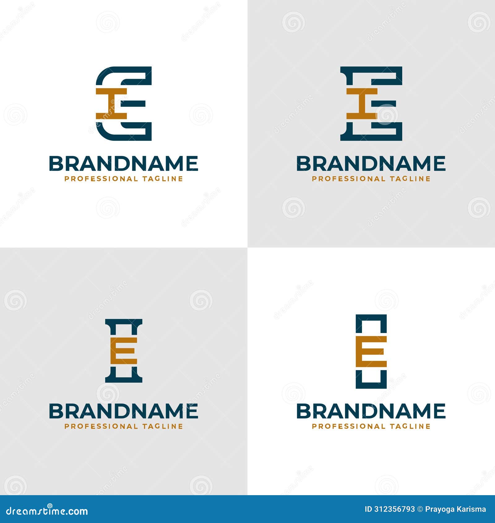 Elegant Letters EI and IE Monogram Logo, Suitable for Business with EI ...
