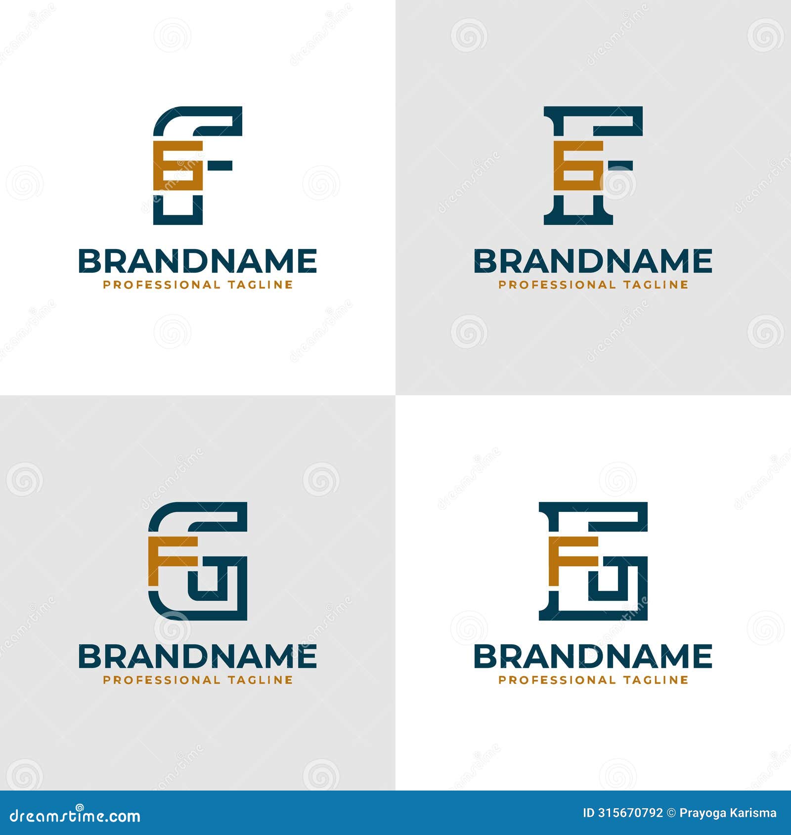 Elegant Letters FG and GF Monogram Logo, Suitable for Business with FG ...