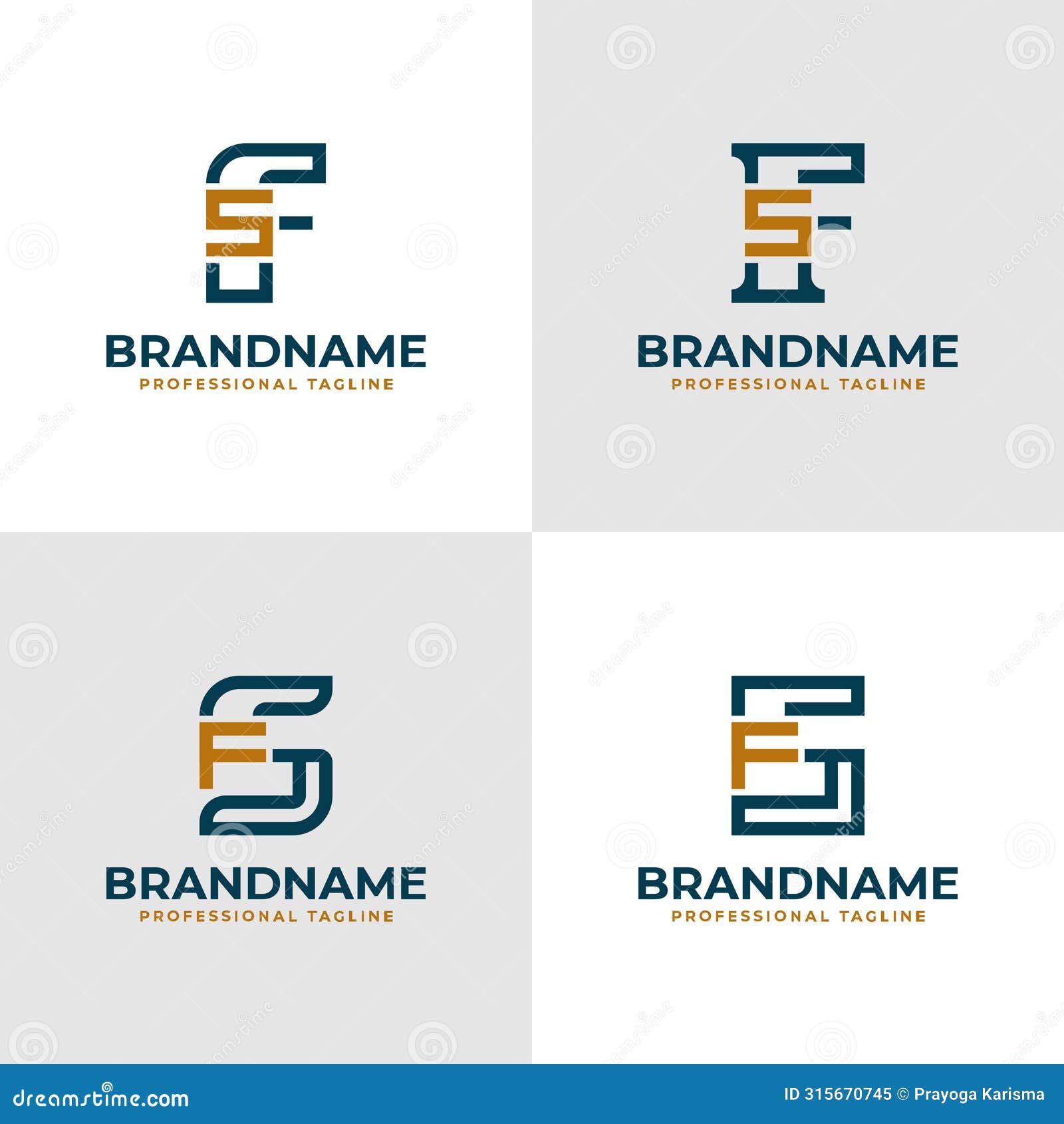 Elegant Letters FS and SF Monogram Logo, Suitable for Business with FS ...