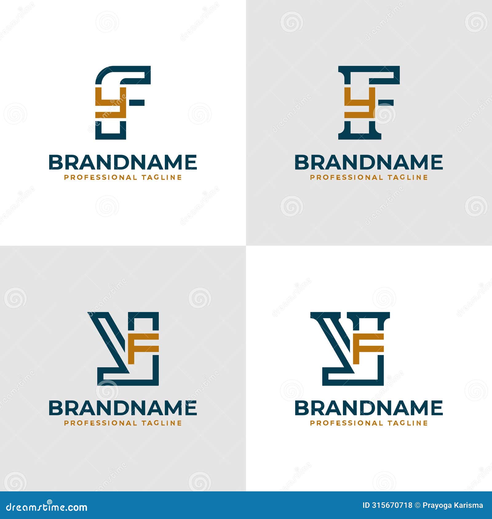 Elegant Letters FY and YF Monogram Logo, Suitable for Business with FY ...
