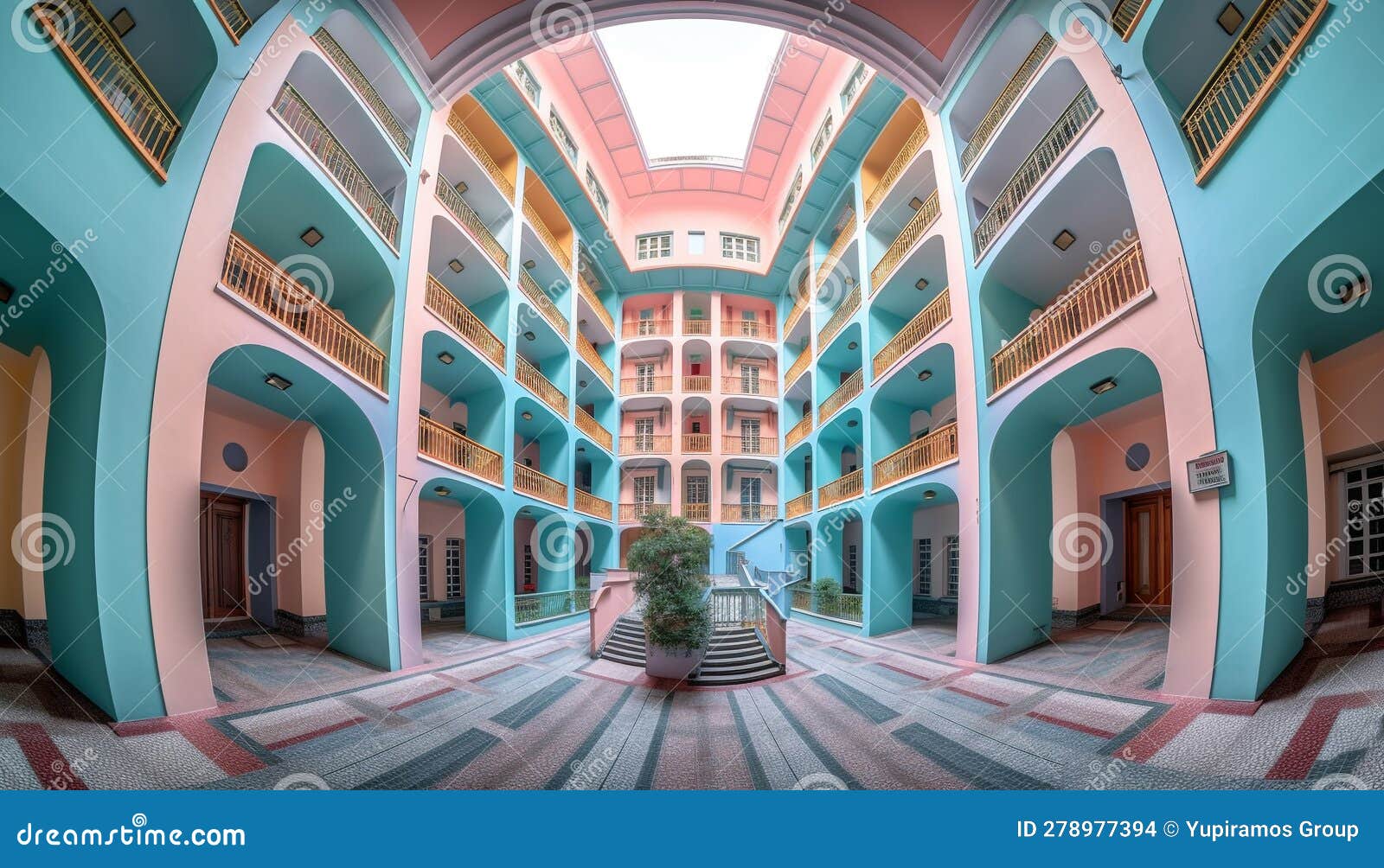 The Elegant Library Arches and Bookshelves Create a Vanishing Point ...