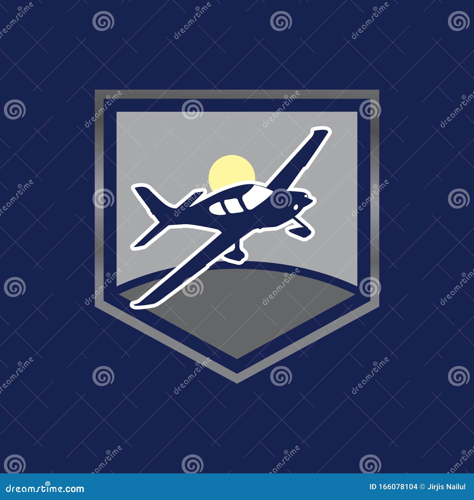 Elegant Light Airplane Related Shield Emblems Stock Vector ...