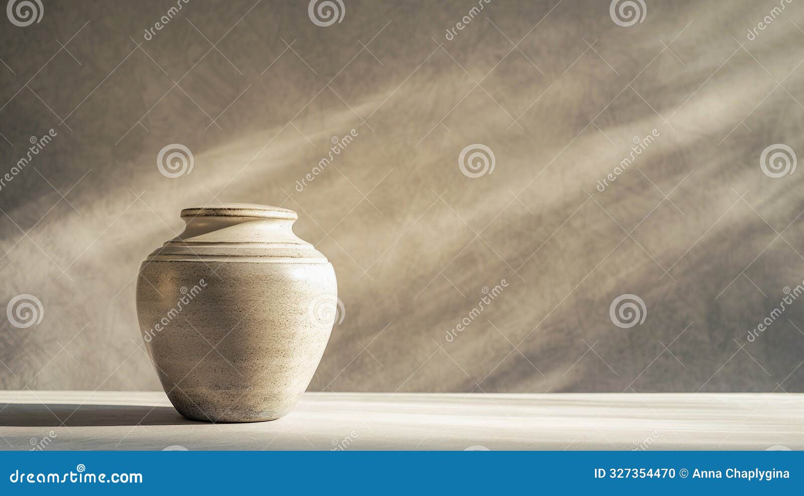 Elegant Light Colored Cremation Urn for Ashes in Serene Background ...