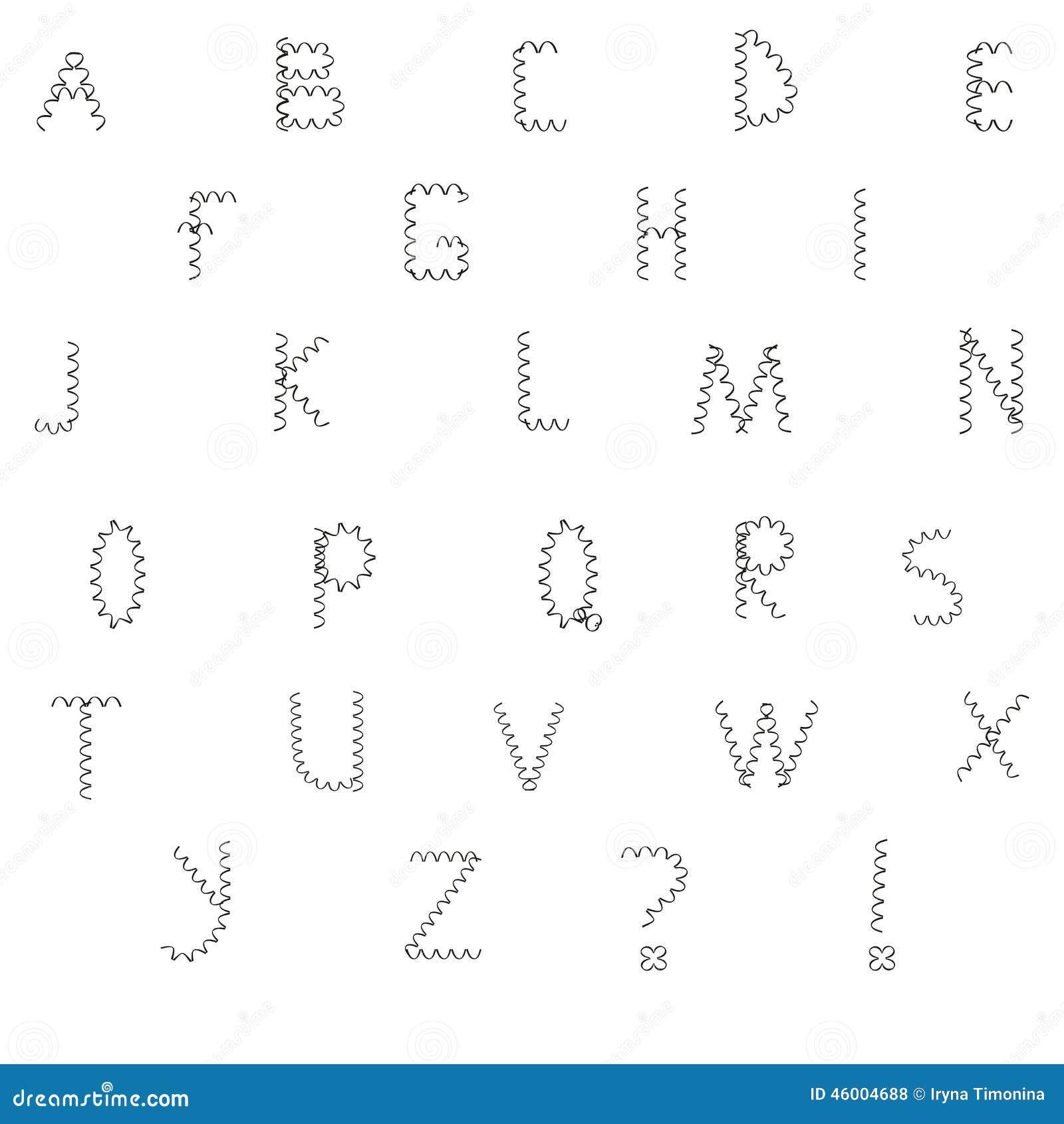 Elegant light font stock vector. Illustration of collection - 46004688