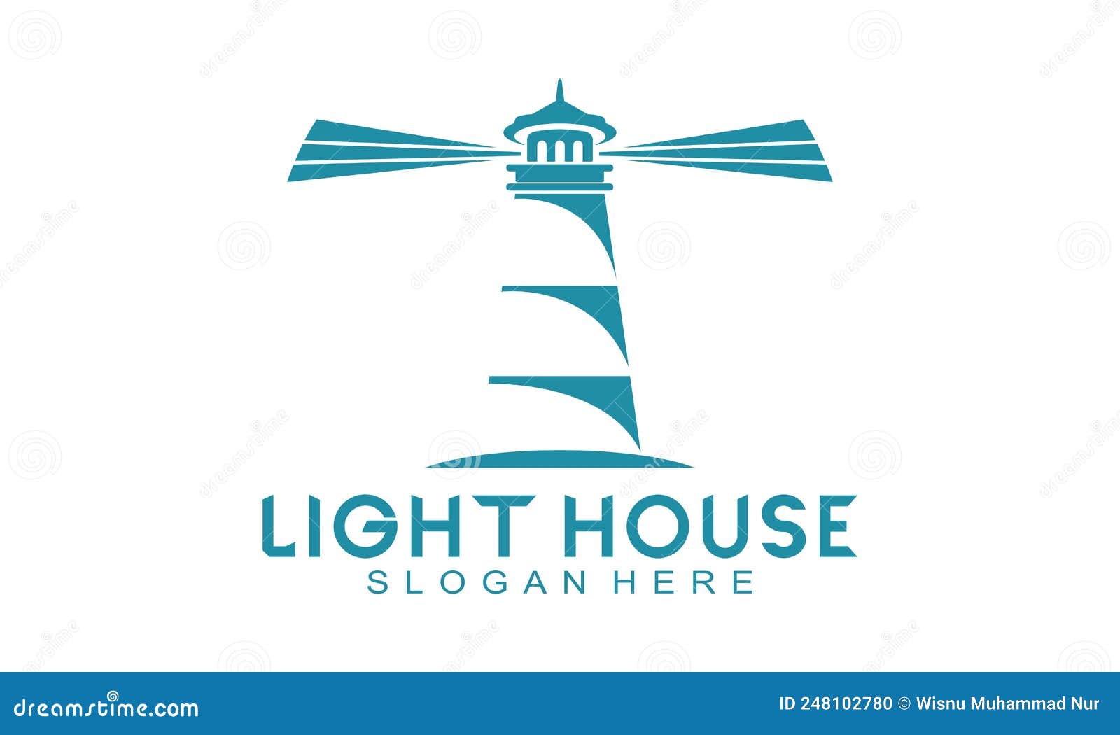 Elegant Lighthouse Illustration Vector Logo Stock Vector - Illustration ...