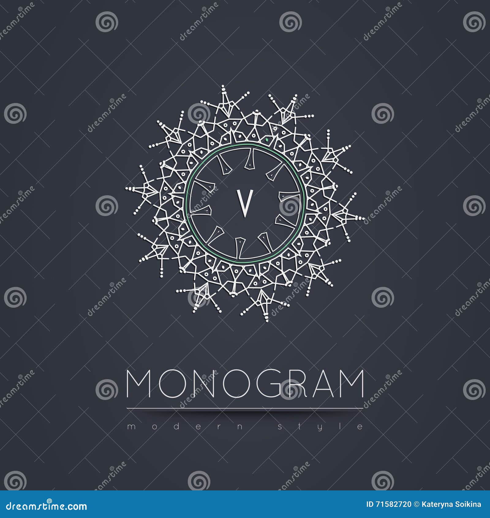 Elegant Linear Abstract Monogram, Logo Design Template. Stock Vector ...