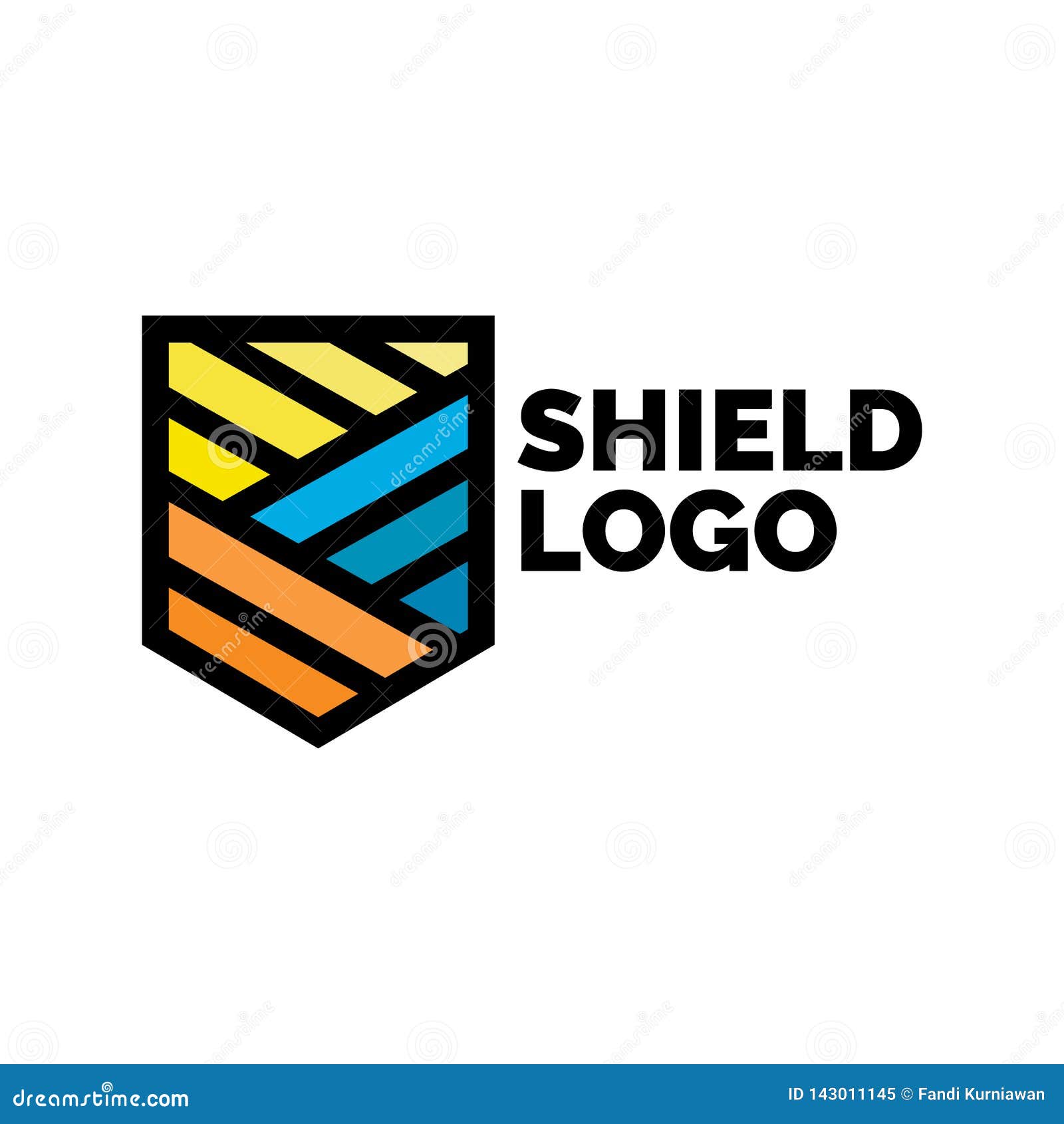 Elegant Linear Shield Logo Design Template Stock Vector - Illustration ...