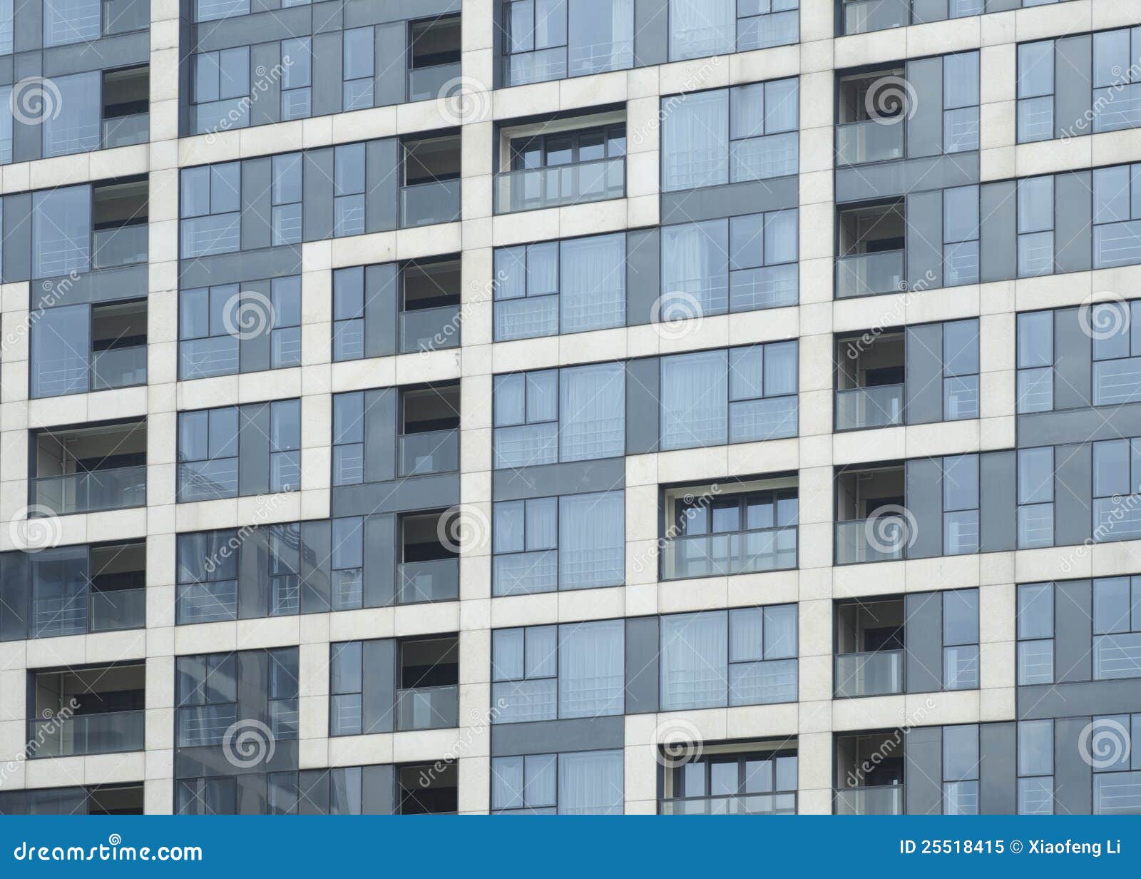 Elegant Lines of Residential Buildings Windows Stock Image - Image of ...