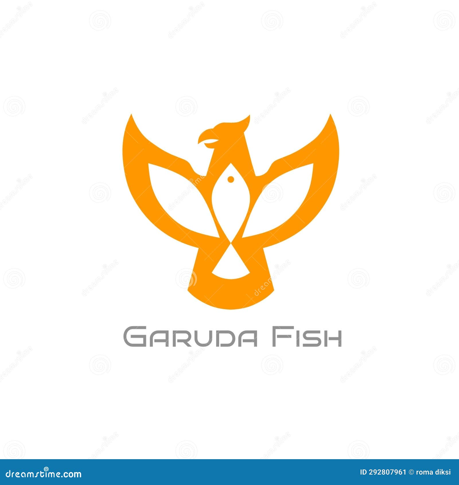 Elegant logo Garuda fish stock illustration. Illustration of healthy ...