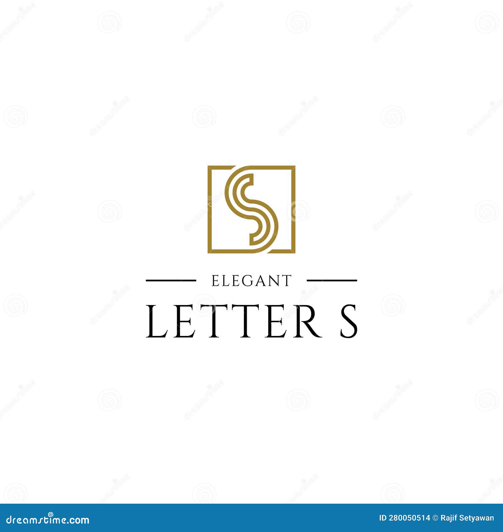 Elegant and Luxurious Golden Letters S Monogram Logo Design Vector ...
