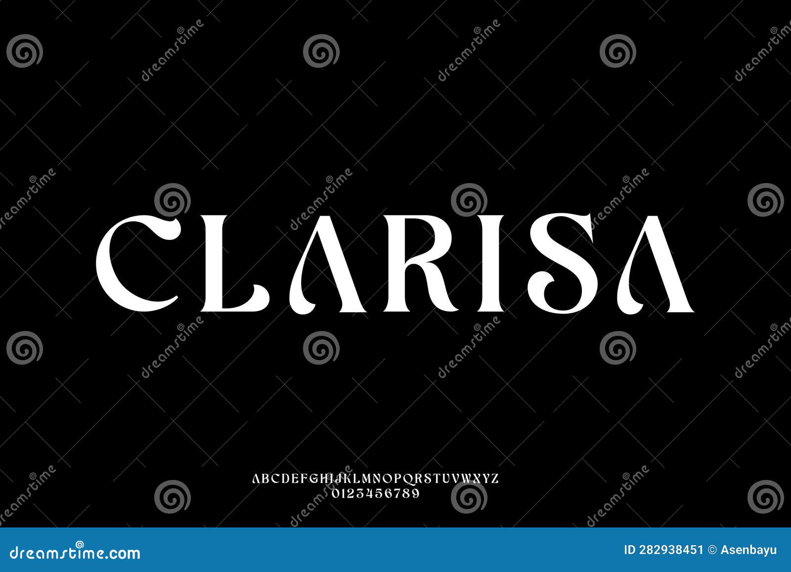 Elegant Luxury Curved Typeface Display Font Vector. Beautiful ...