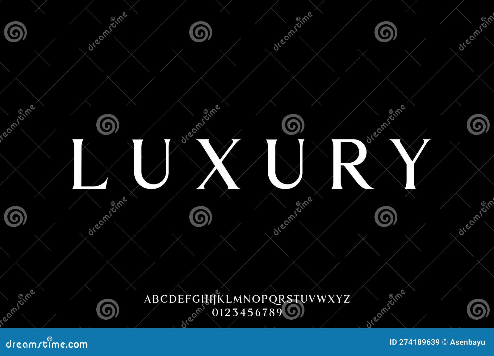 Fancy Luxury Sharp Serif Display Font Vector Stock Vector ...