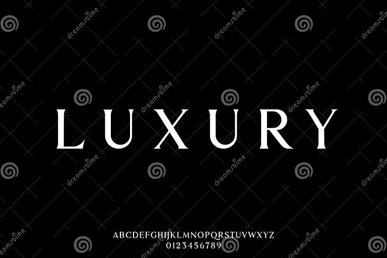 Fancy Luxury Sharp Serif Display Font Vector Stock Vector ...