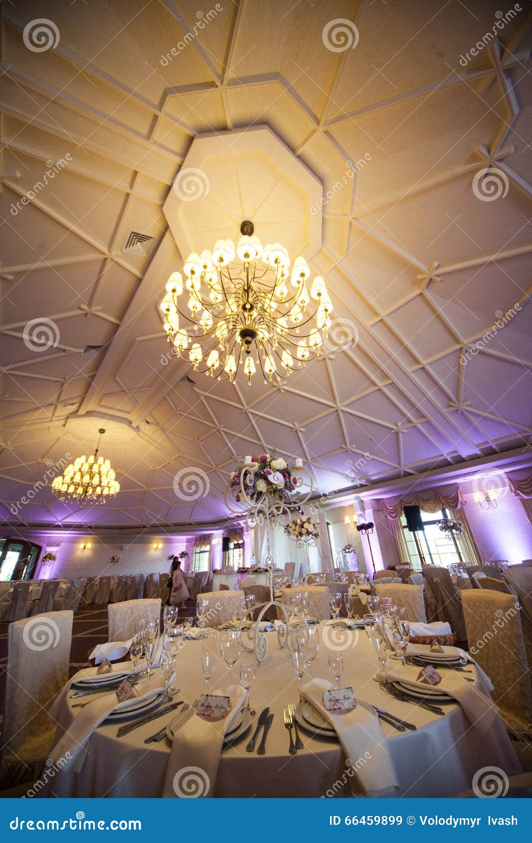 Elegant, Luxury Wedding Reception Table Arrangement & Catering Stock ...