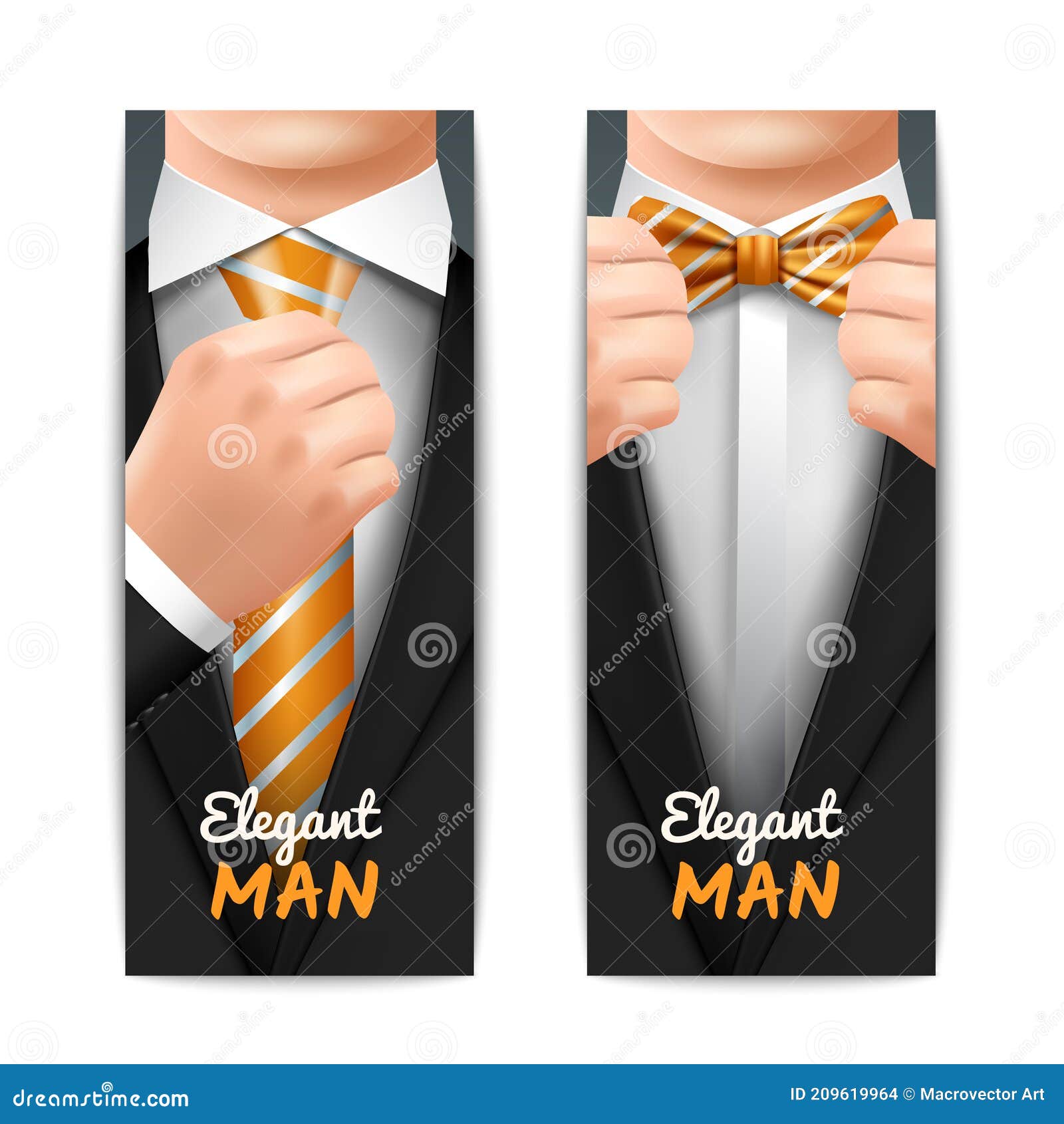 Elegant Man Banners Set stock vector. Illustration of official - 209619964
