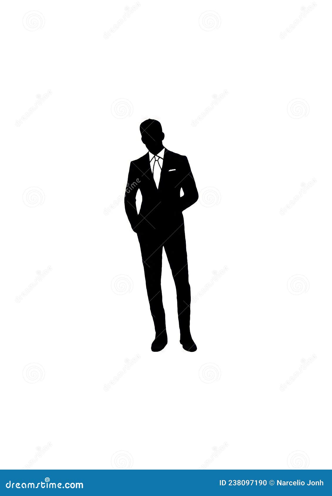 Elegant Man with Confident Posture Stock Illustration - Illustration of ...