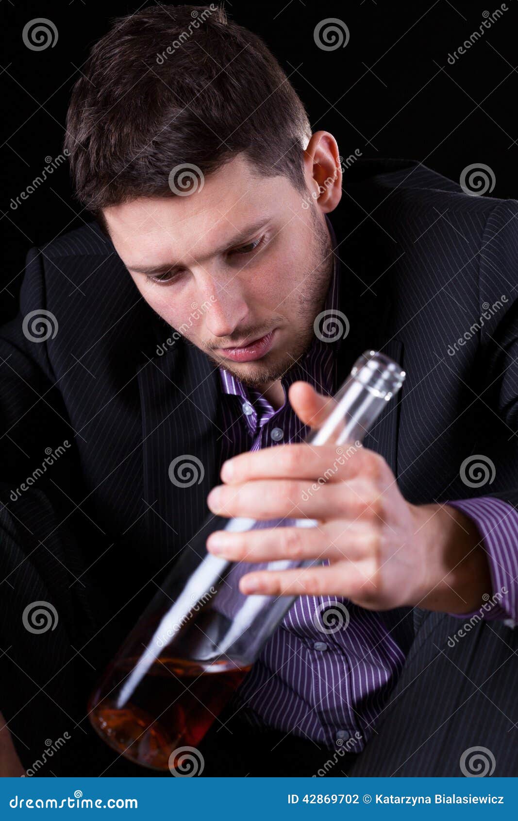 Elegant Man Drinking Alcohol Stock Photo - Image of business, bottle ...