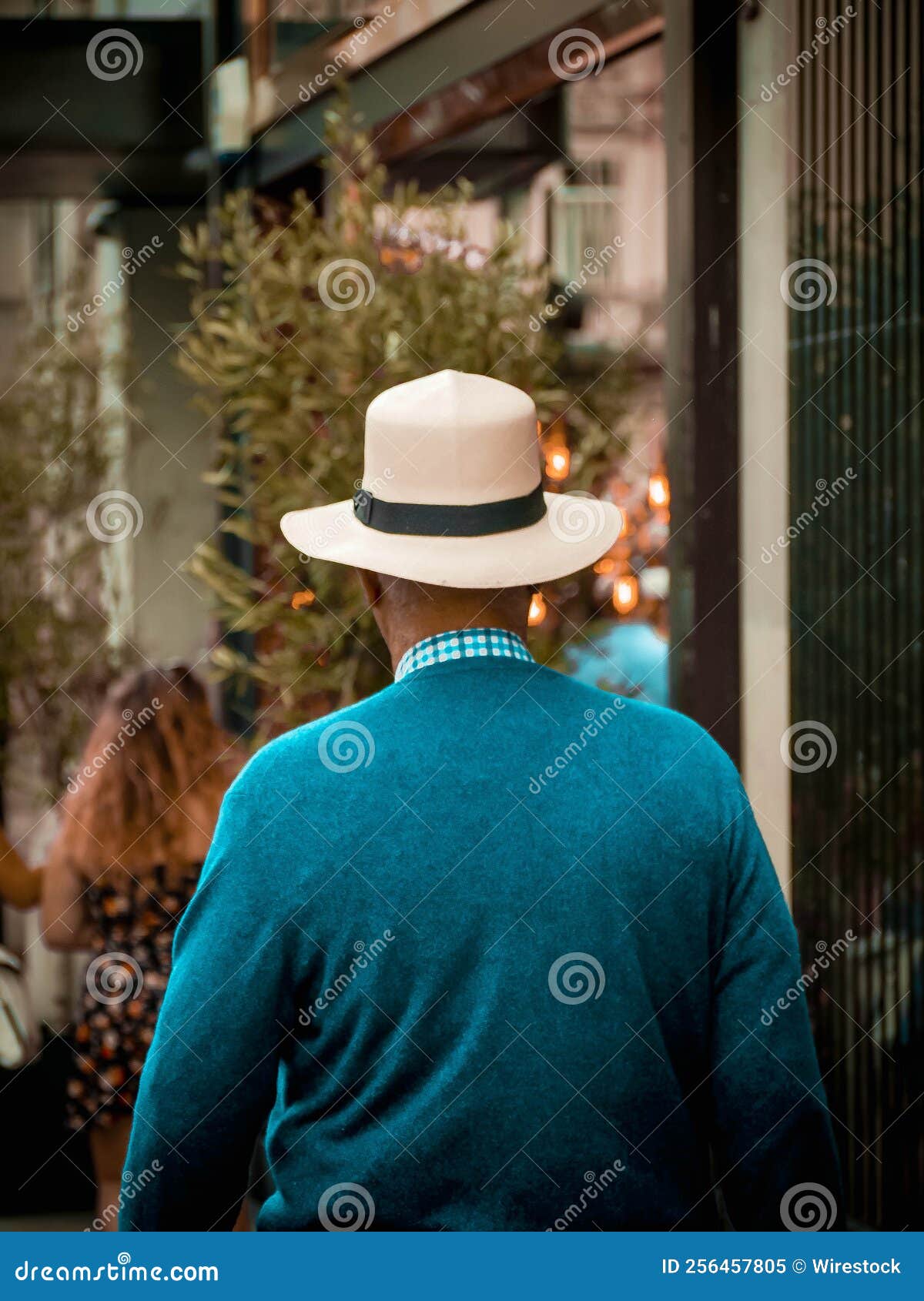 Man in a Hat Walking on the Street Stock Image - Image of young ...