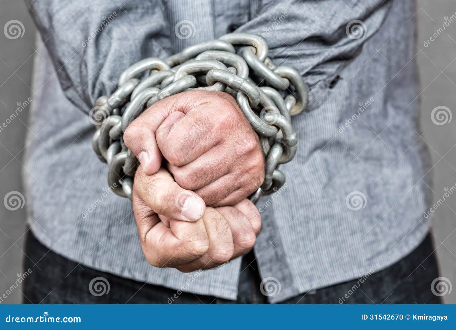 Elegant Man with His Hands Chained Stock Photo - Image of chain, formal ...