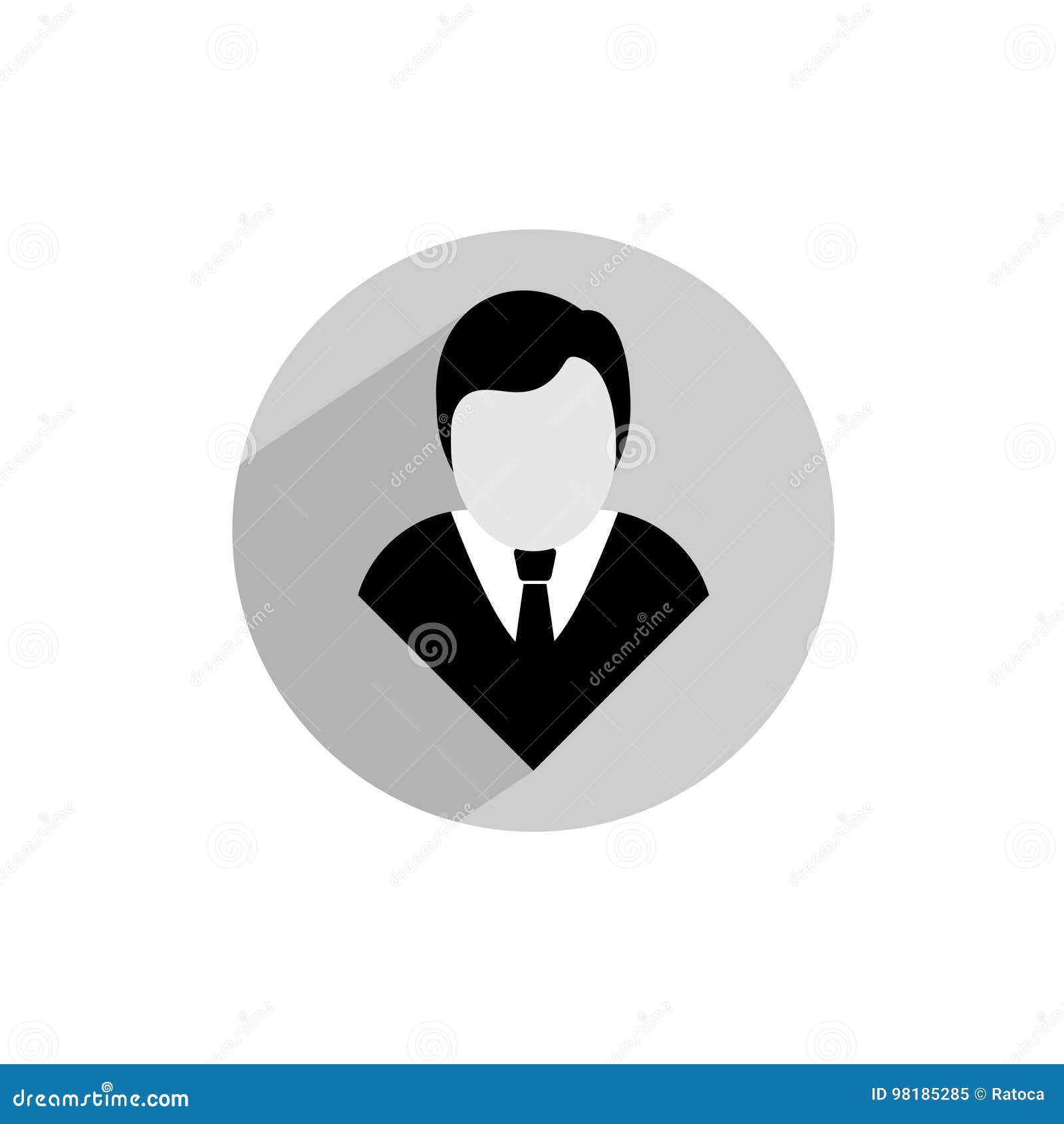 Elegant man icon stock vector. Illustration of social - 98185285