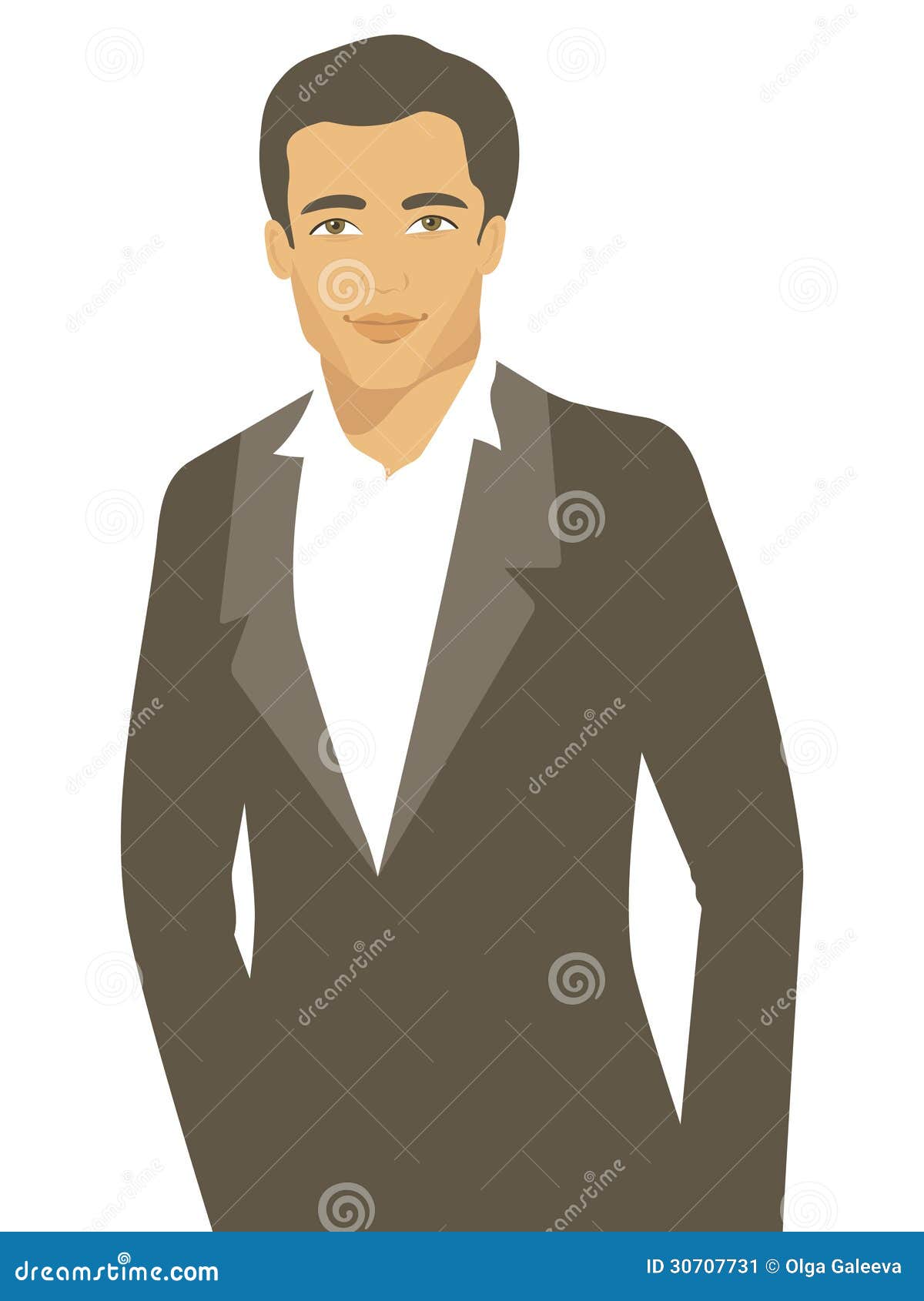 Elegant man stock vector. Illustration of drawing, character - 30707731