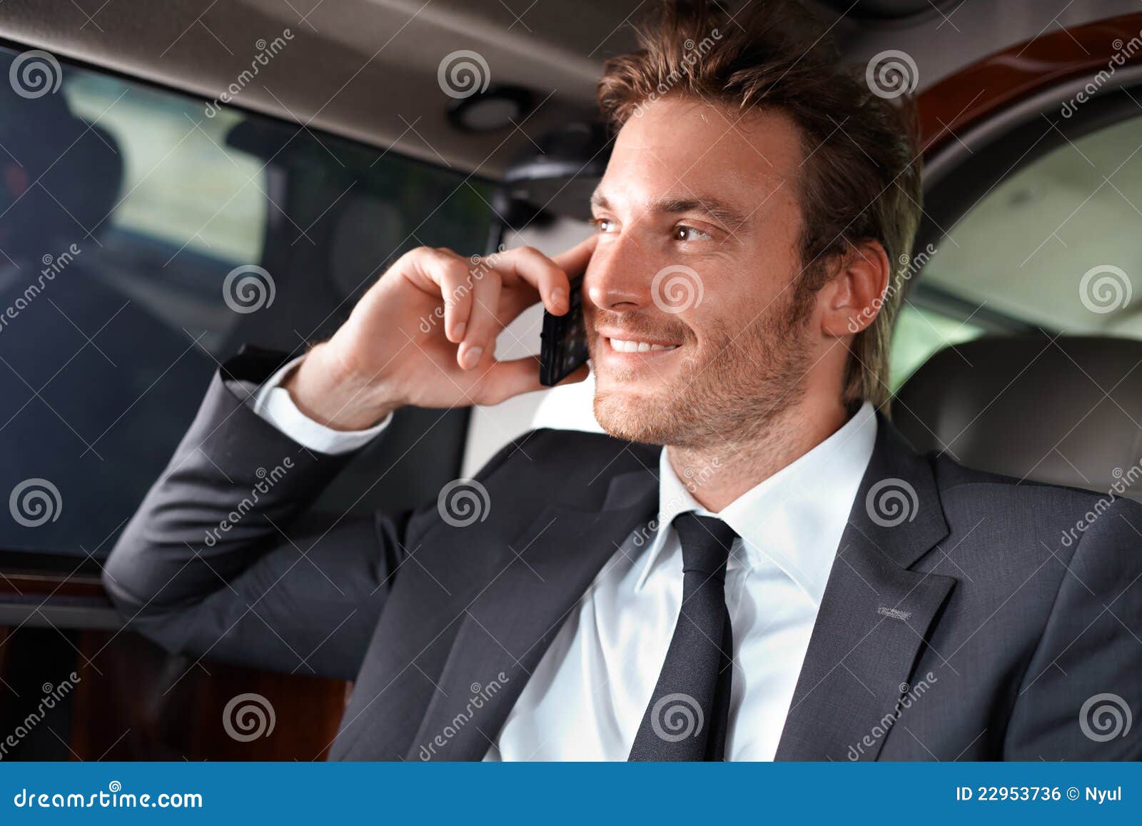 Elegant man in luxury car stock photo. Image of elegance - 22953736