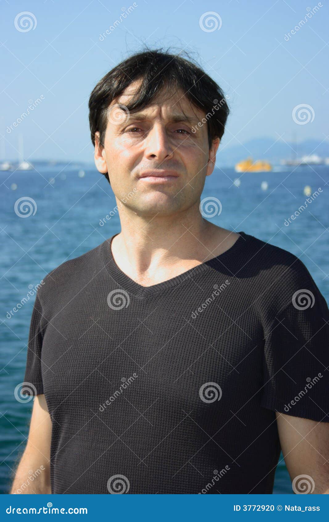 Elegant man near sea stock photo. Image of attentive, caucasian - 3772920