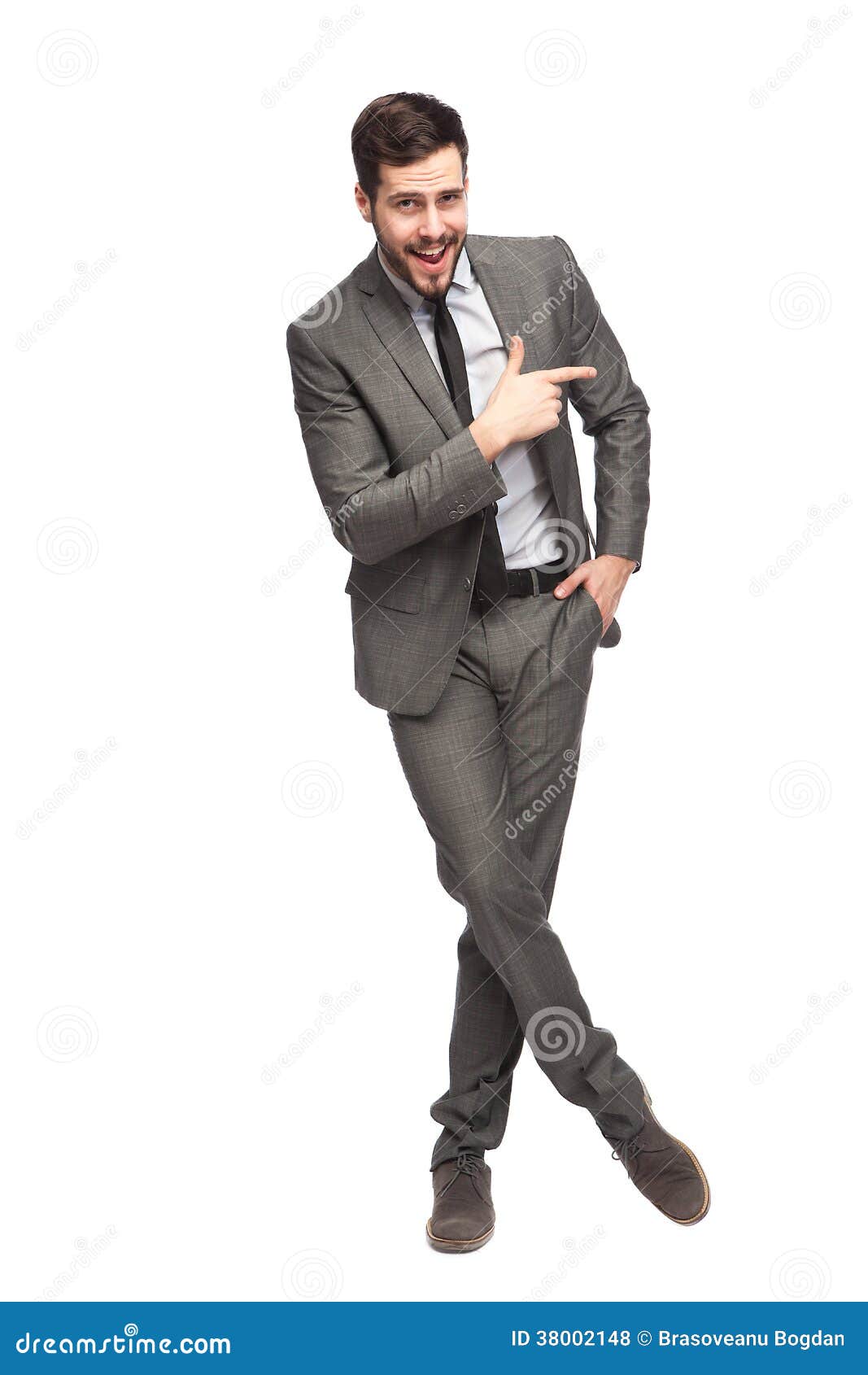 Elegant man pointing stock photo. Image of background - 38002148
