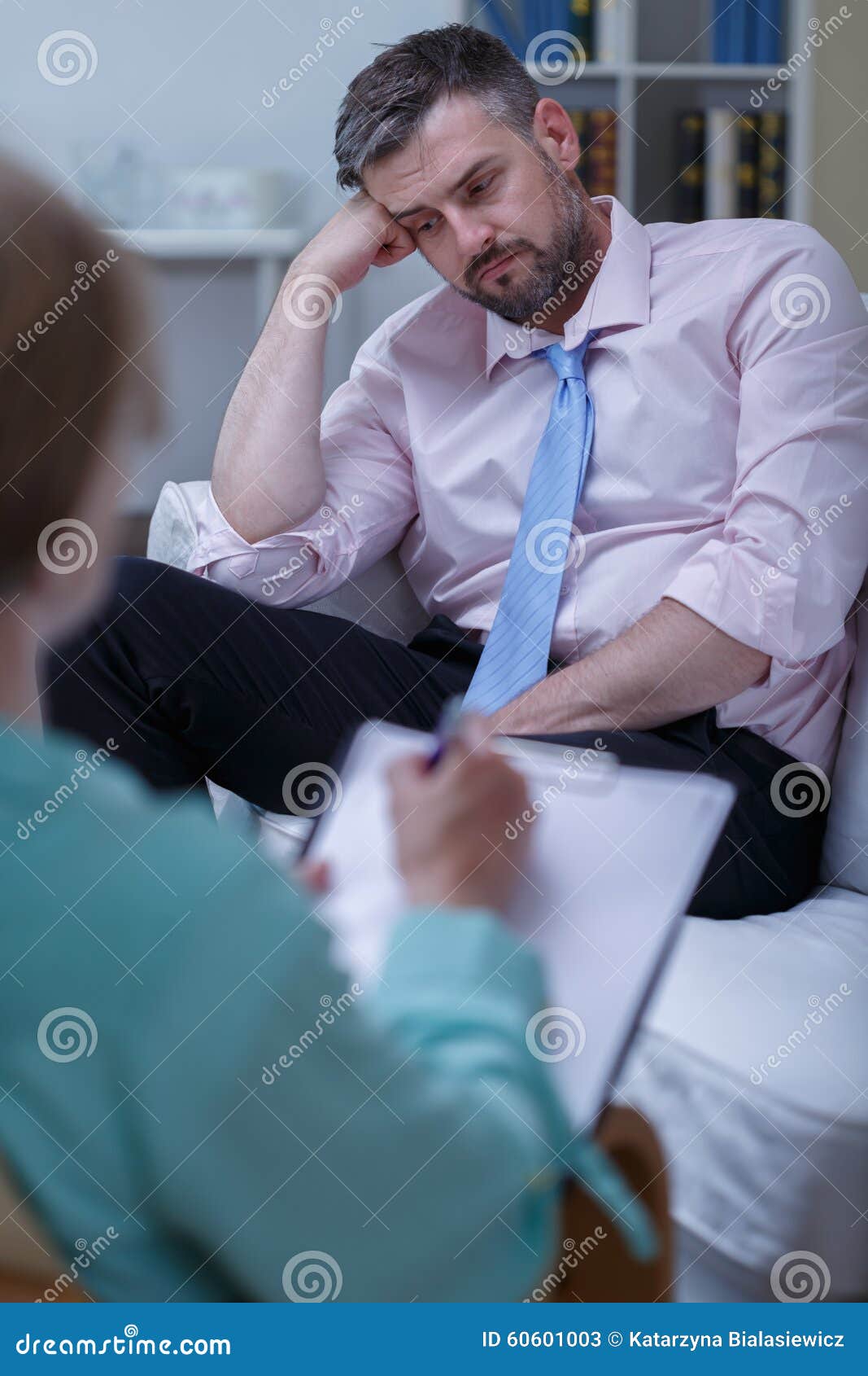 Elegant Man on Psychotherapy Session Stock Image - Image of aged, male ...