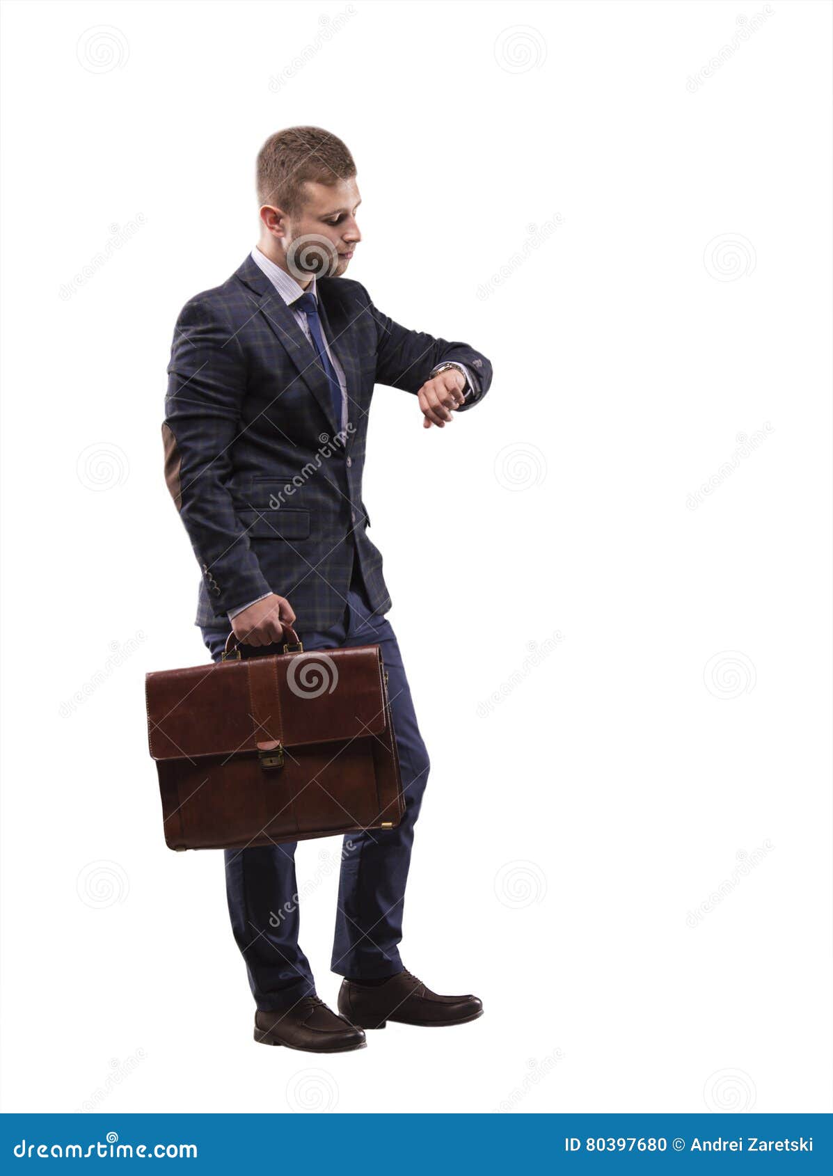 The Elegant Man in a Suit with a Briefcase Stock Photo - Image of ...