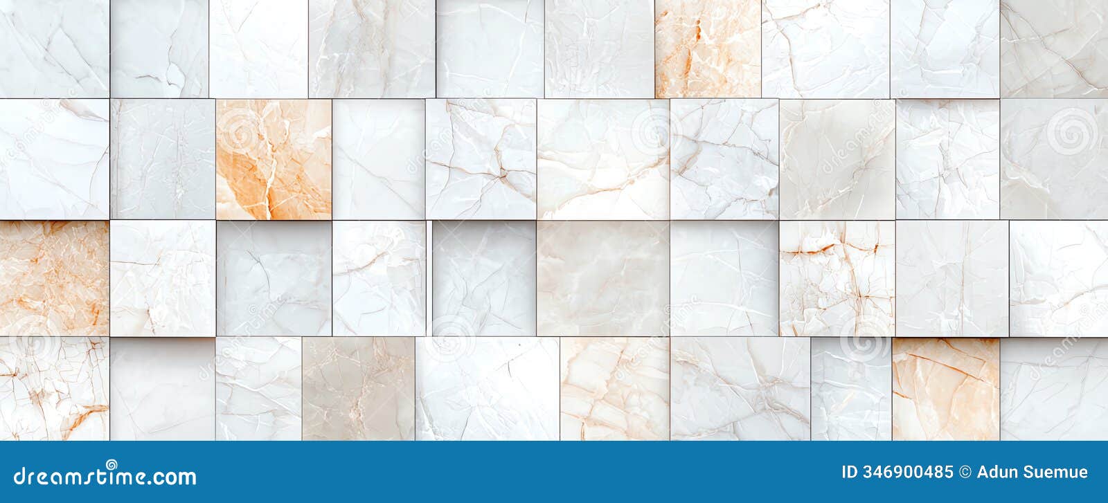 Elegant Marble Tiles in a Seamless Pattern Showcasing Subtle Variations in Color and Texture ...