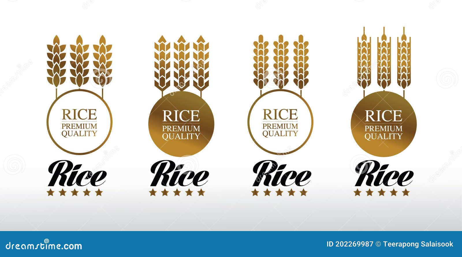 Premium Rice Great Quality Design Concept Vector. Stock Vector ...