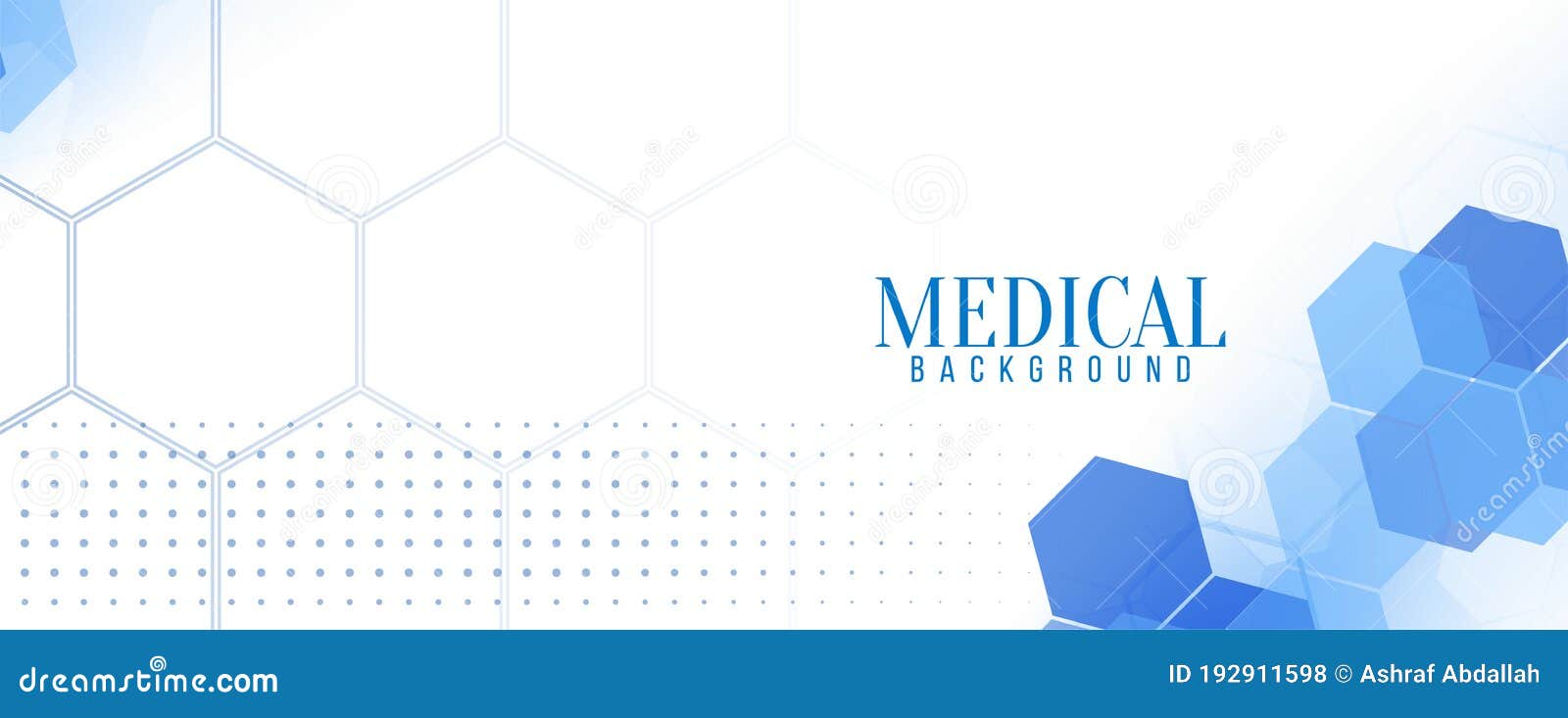 Elegant Medical Blue Banner Design Stock Vector - Illustration of ...