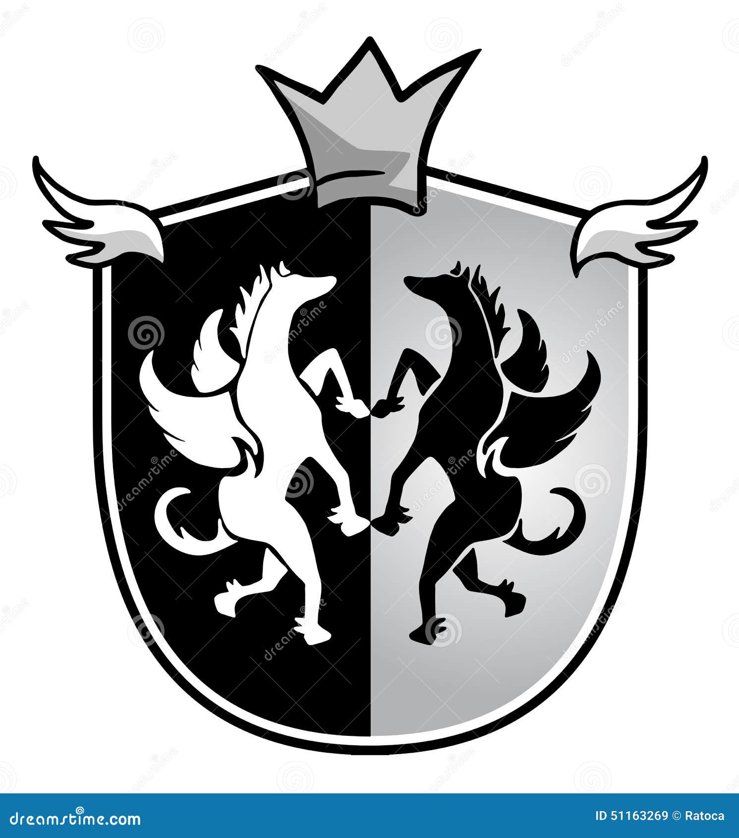 Elegant medieval emblem stock vector. Illustration of coat - 51163269