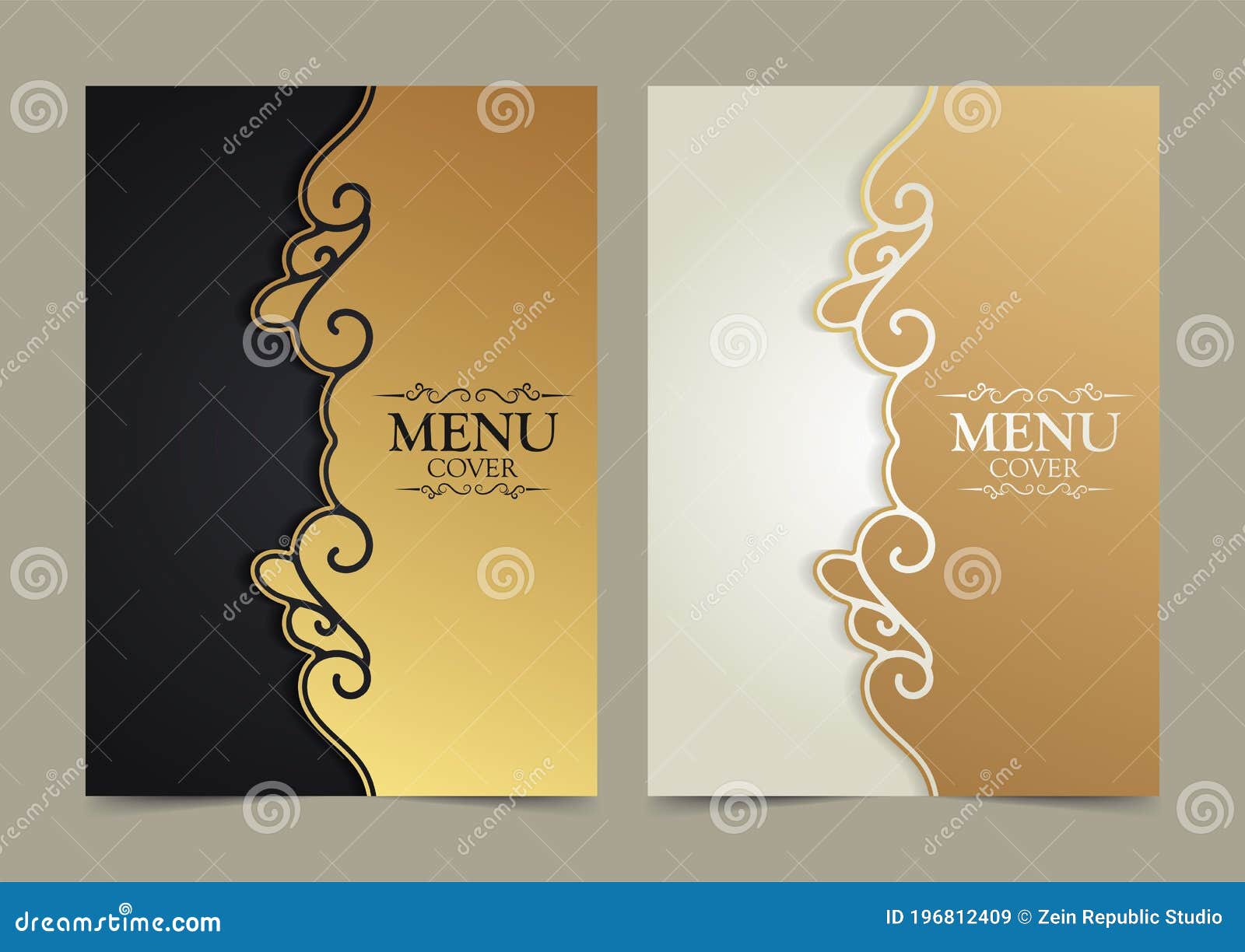 Elegant menu cover design stock illustration. Illustration of food ...