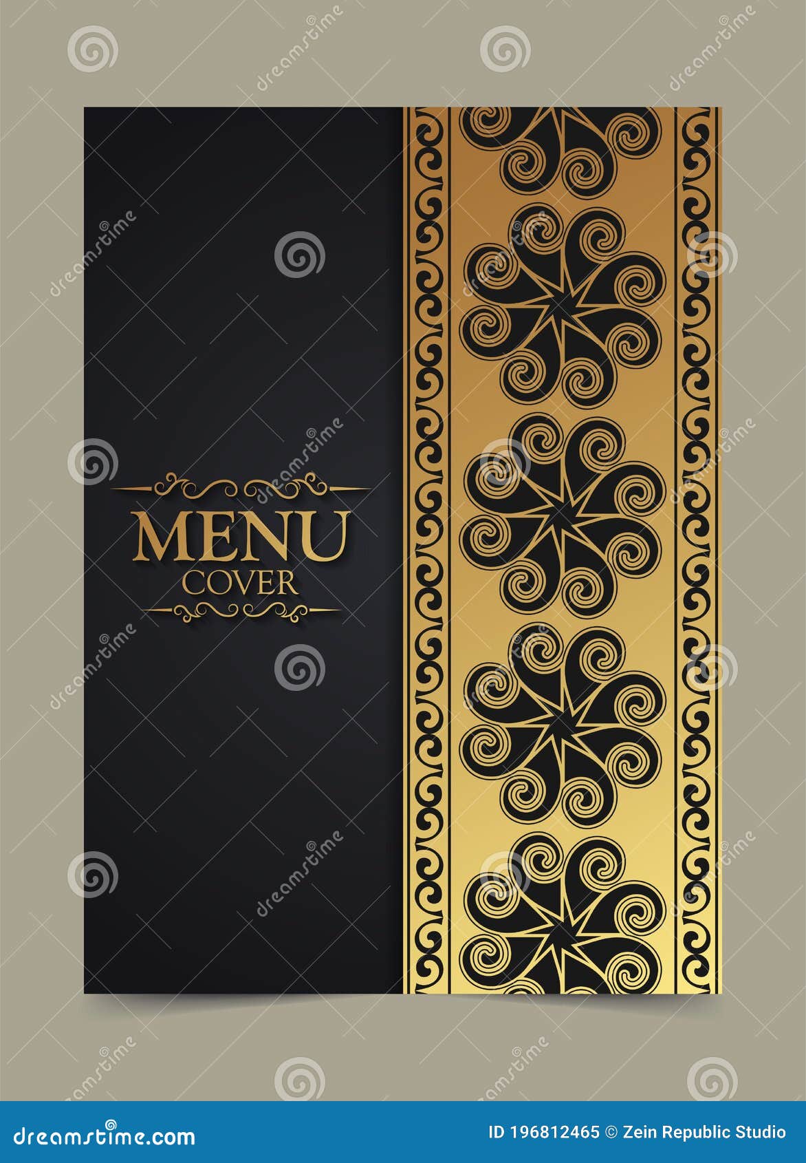 Elegant menu cover design stock illustration. Illustration of cafe ...