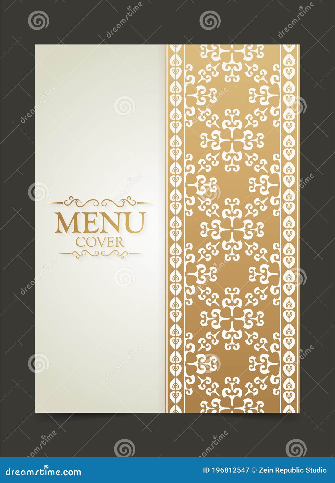 Elegant menu cover design stock illustration. Illustration of coffee ...