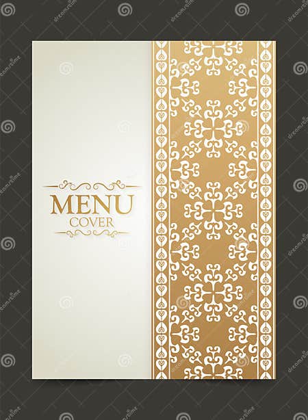 Elegant menu cover design stock illustration. Illustration of coffee ...