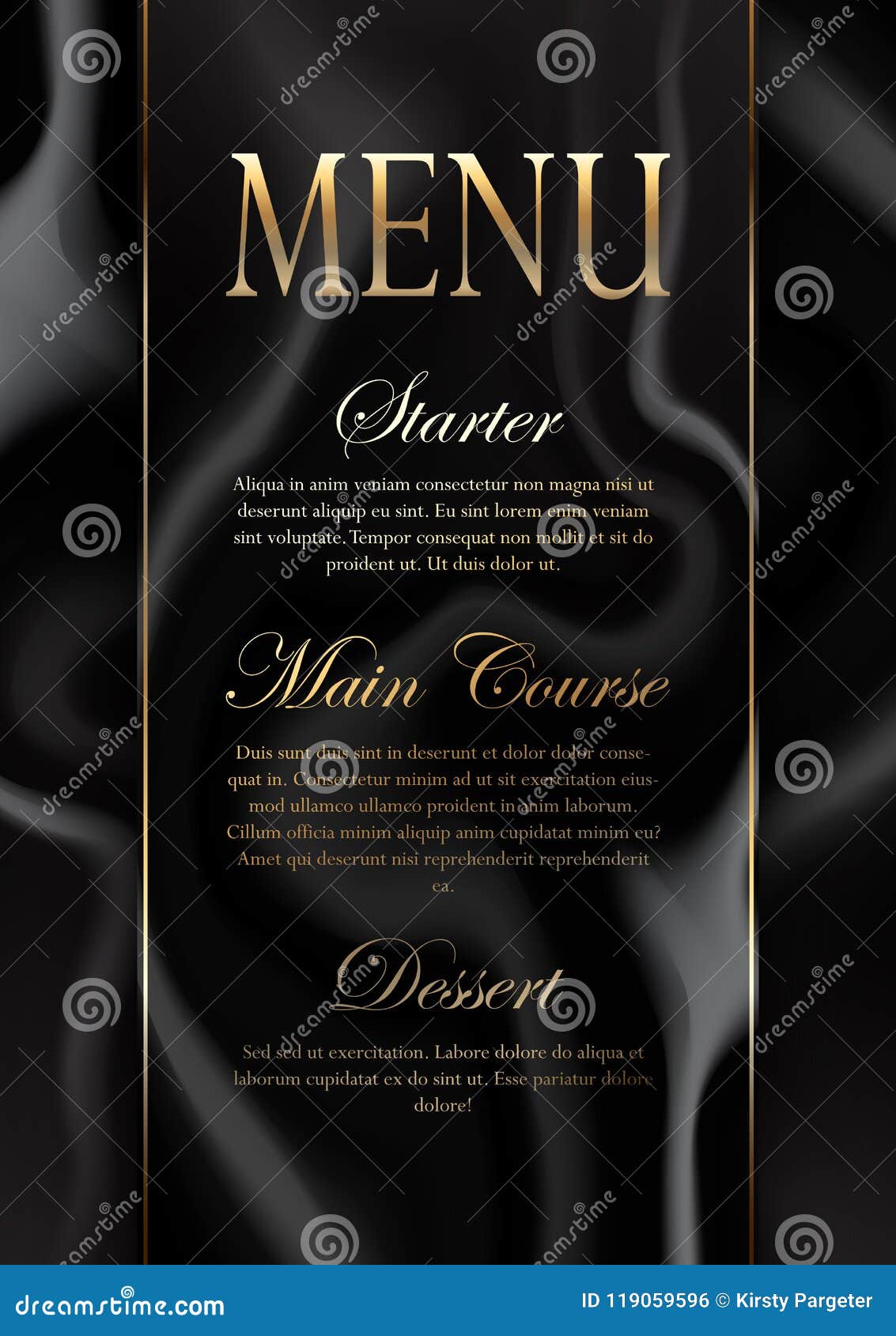 Elegant Marble Texture Menu Design Stock Vector - Illustration of ...