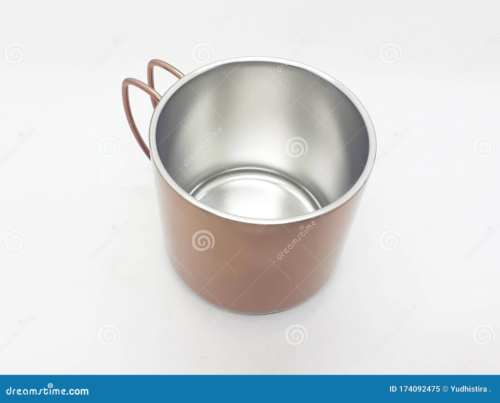 Elegant Metallic Gold Silver Coffee Tea Cup in White Isolated ...