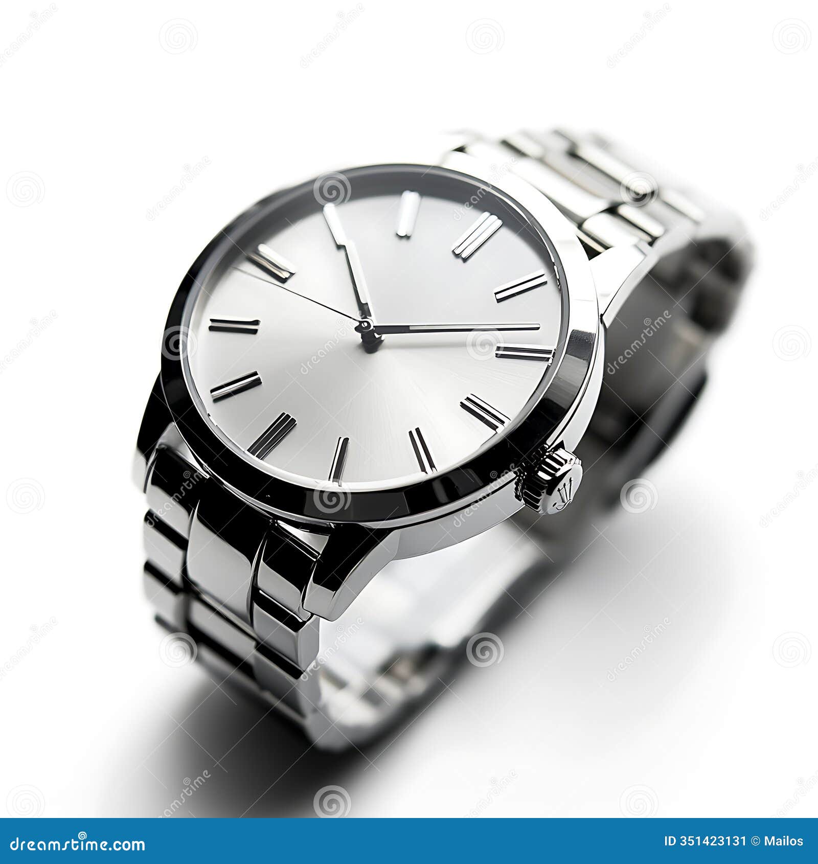 Elegant Metallic Wristwatch Featuring Fine Dial and Hands Design Stock ...