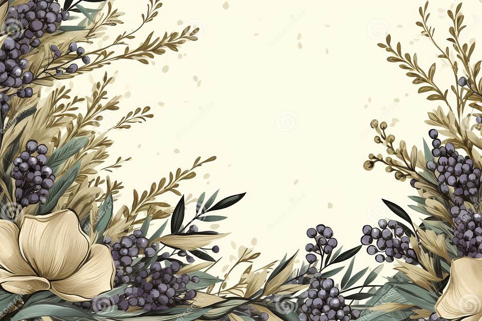 Elegant Minimalist Botany Design Featuring Hand Drawn Leaf with Space ...