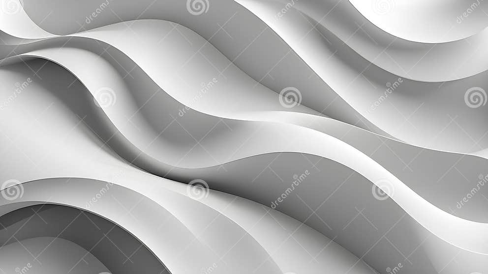 Elegant Minimalist 3D Abstract Background with Smooth Forms in a ...