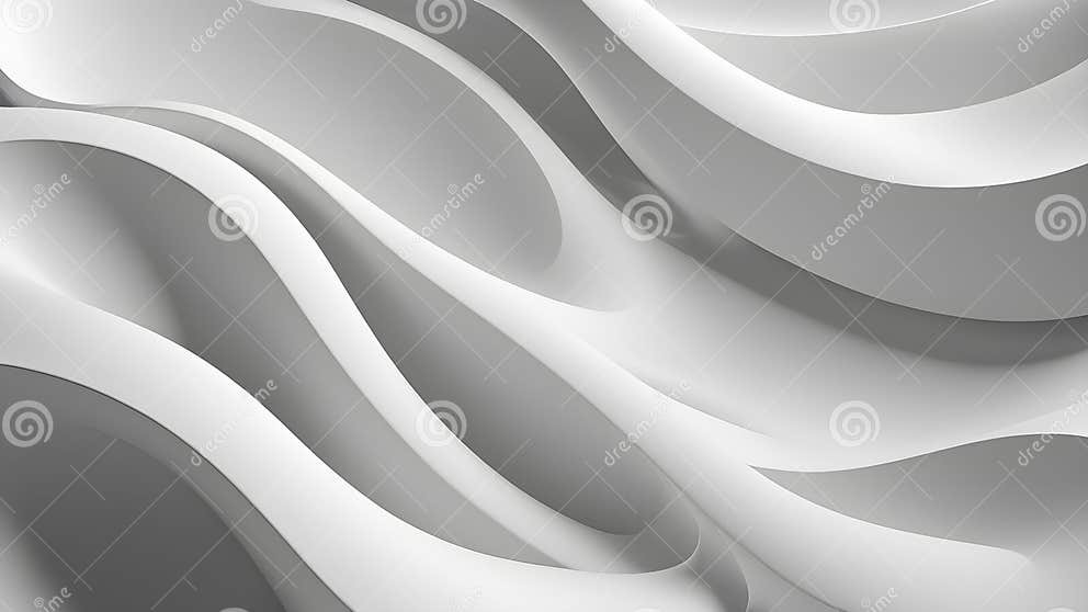 Elegant Minimalist 3D Abstract Background with Smooth Forms in a ...