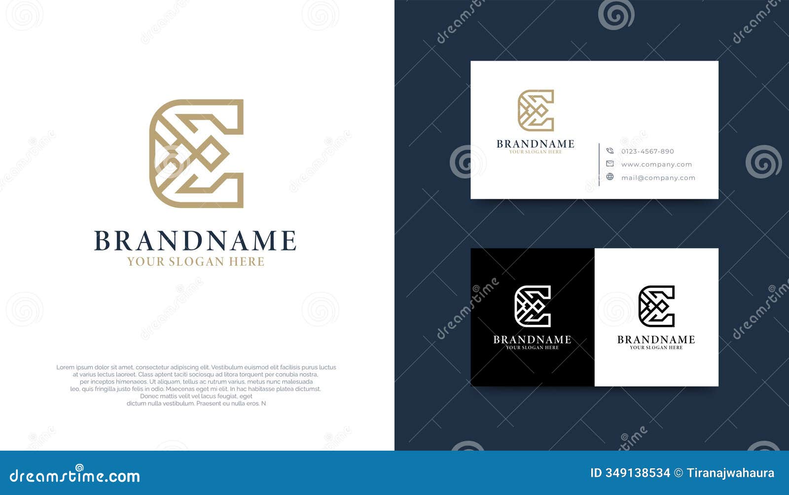 Minimalist Luxury Letter E Logo Design Stock Vector - Illustration of ...