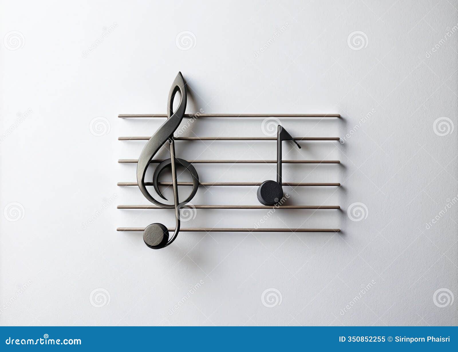 Elegant Minimalist Music Notes Background Abstract Design with Floating ...