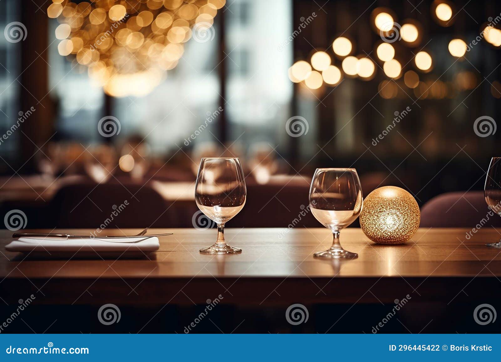 Elegant Minimalist Table Setting in Upscale Restaurant Stock Photo ...